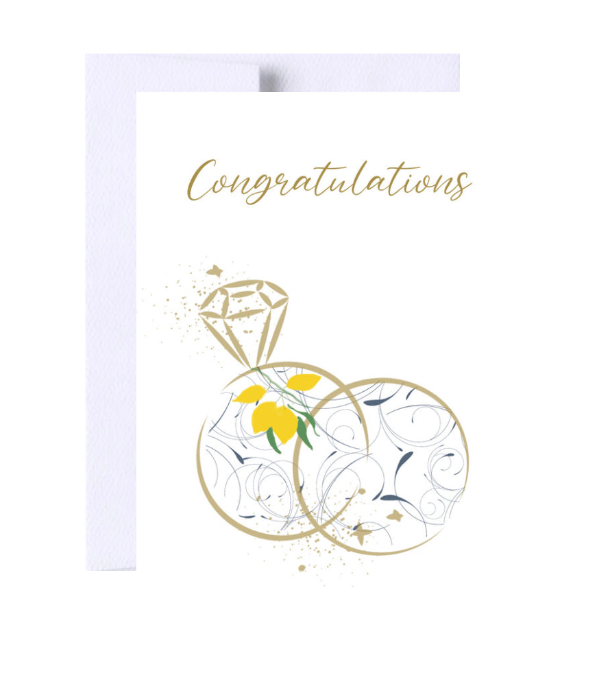 Congratulations Wedding Greeting Card, Wedding Ring – Brandi Creations